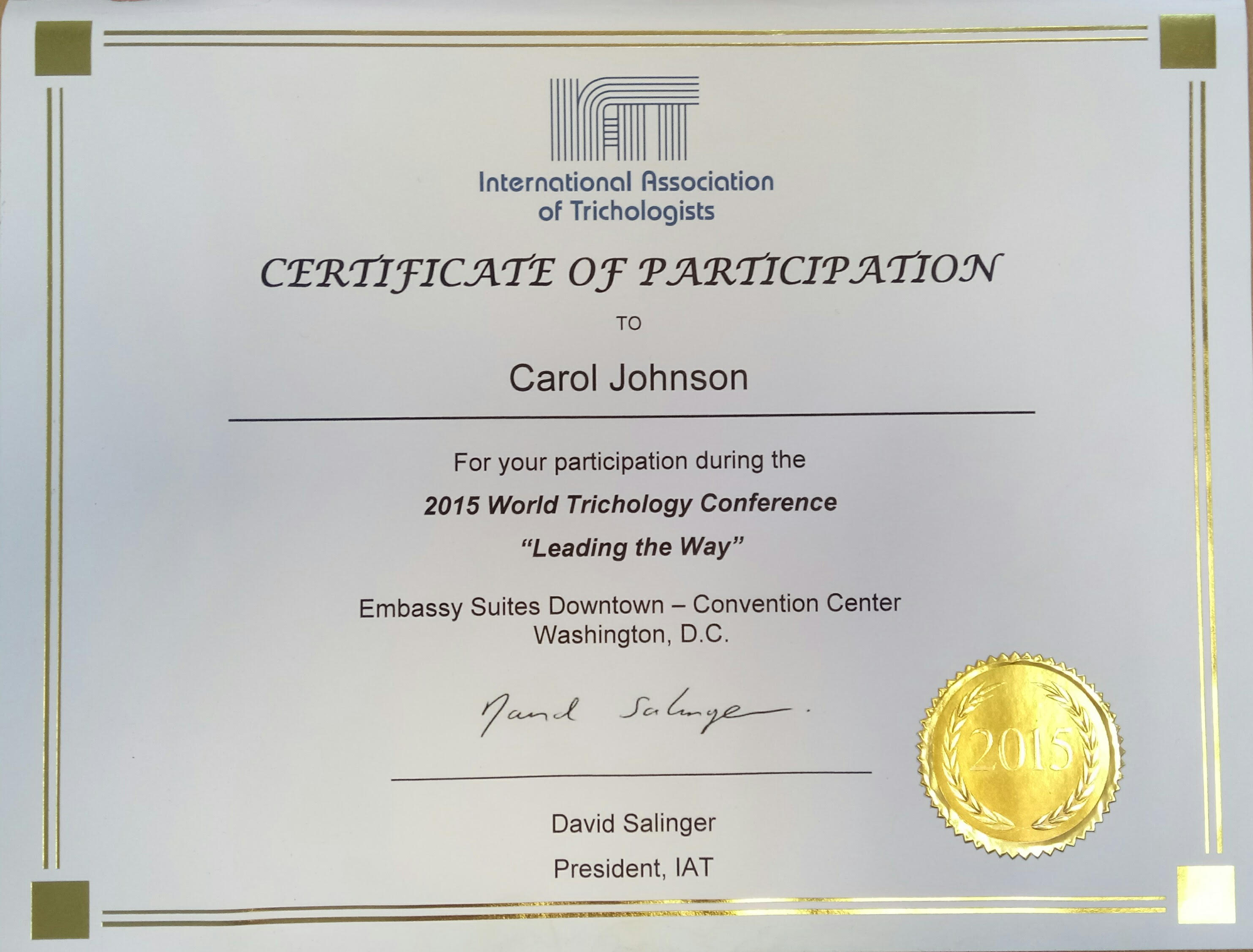Carol Johnson, a Certified Trichologist - Universal Hair Clinic Dublin