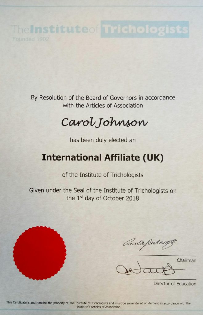 Certified Trichologist in Dublin - Meet Carol Johnson - Universal Hair ...